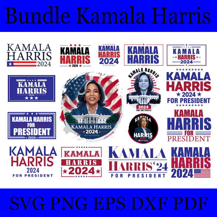 Kamala Harris 2024 SVG, Bundle Kamala Harris SVG, President Kamala Har ...