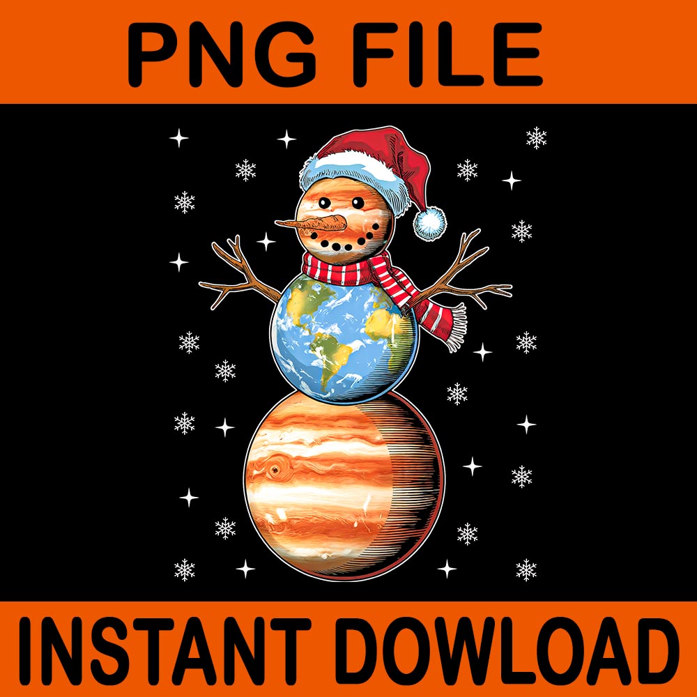 Planets Snowman Space Christmas Astronomy PNG, Snowman Christmas PNG ...