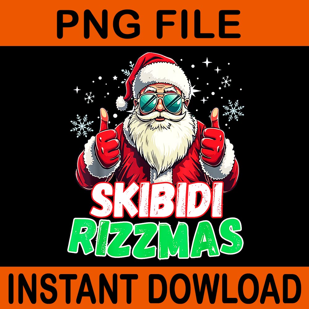 Skibidi Rizzmas Santa PNG, Christmas Rizz Santa Claus Charisma PNG, Sk – buydesigntshirt