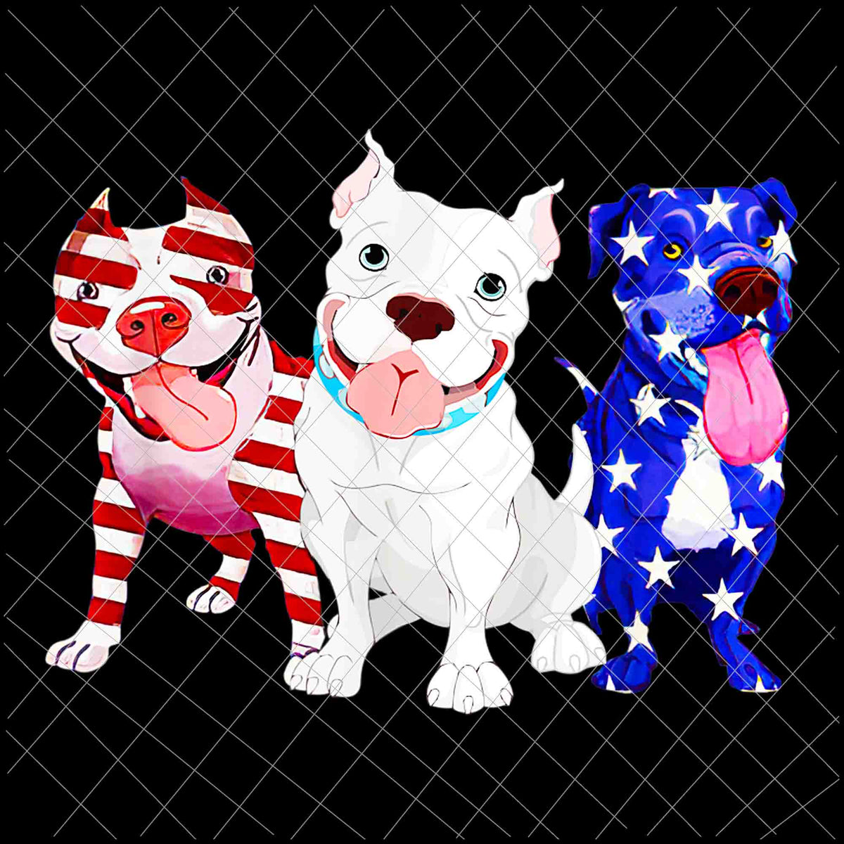 4th of July Pitbull Dog Flag USA Vector, Png Independence Day, US Flag ...