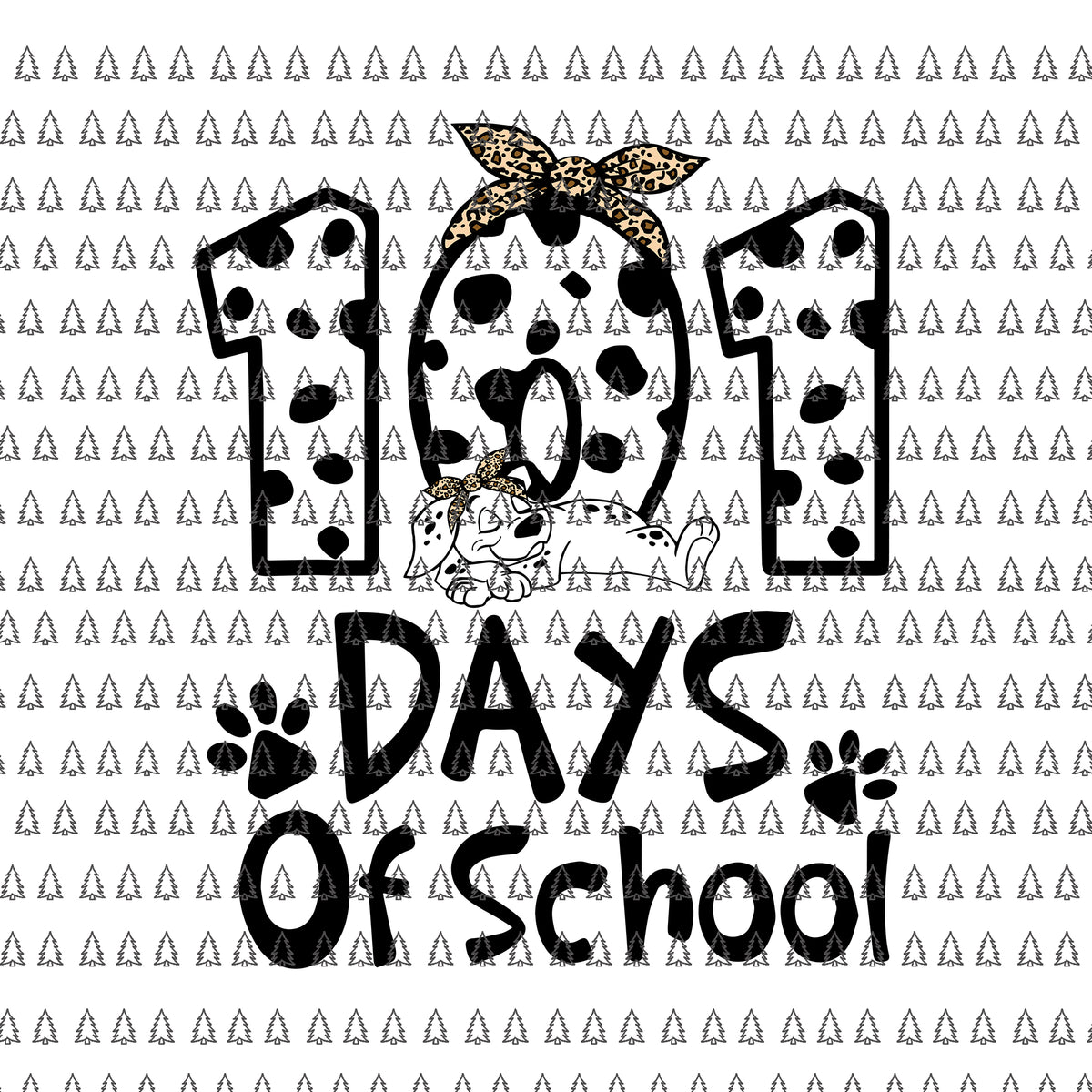 101 Days Of School Dalmatian Dog Svg, 100 Days Smarter Svg, Dalmatian ...