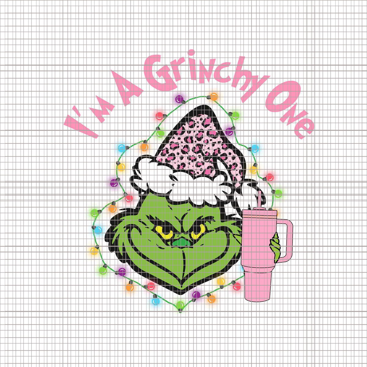 I'm A Grinchy One Png, Grinch Christmas Png, Pink Grinch Png, Pink Chr ...