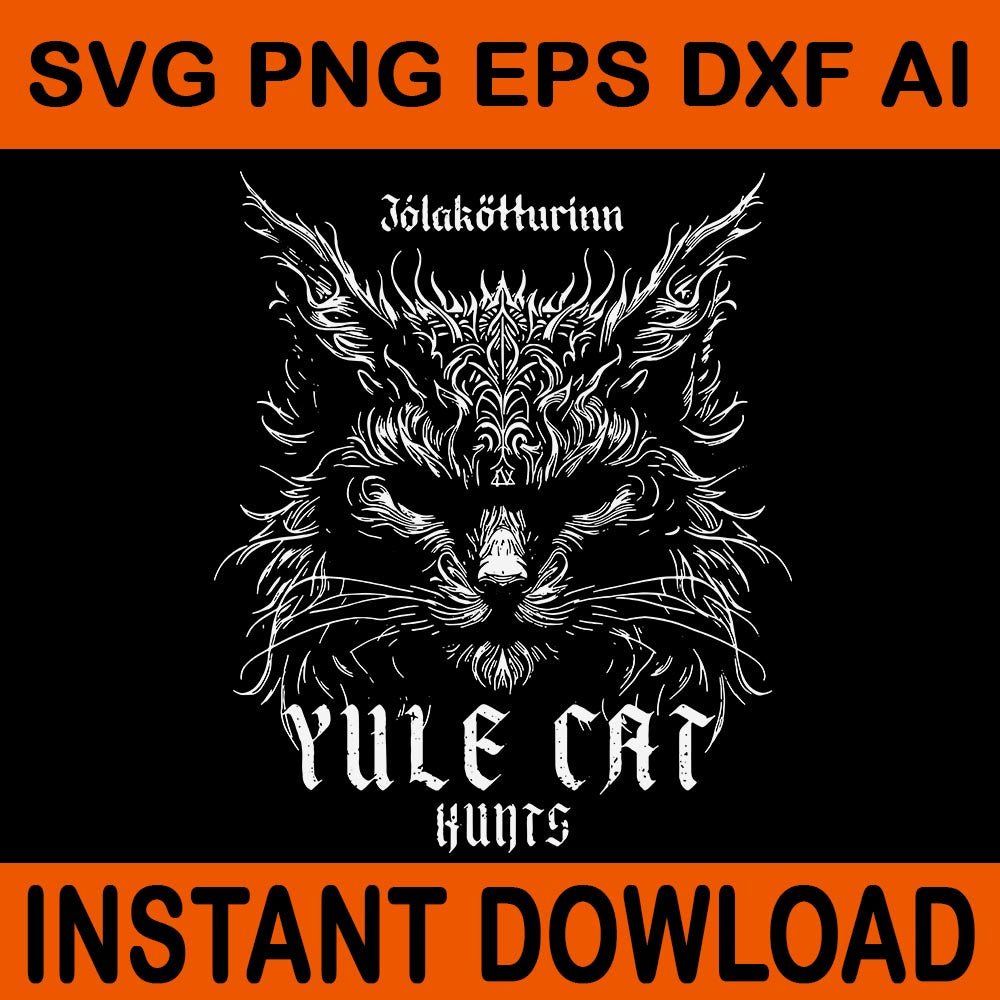 Jólakötturinn Christmas Yule Cat Hunts SVG – buydesigntshirt