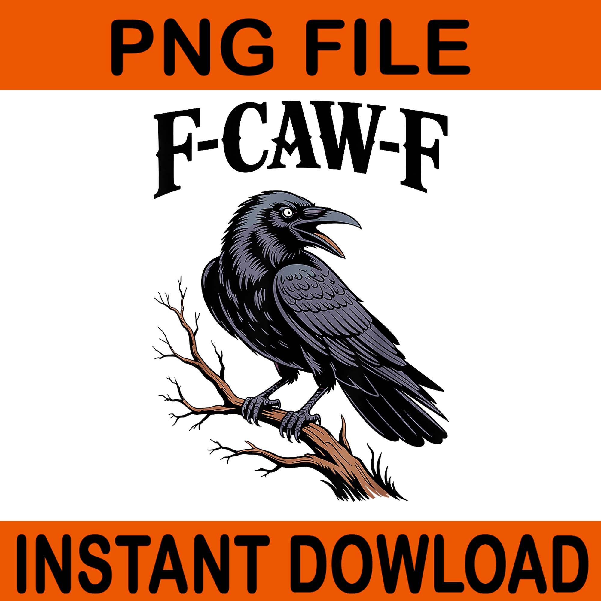 F-Caw-F PNG, F-Caw-F Black Crow PNG, F-Caw-F Black Bird Moon Gothic PN ...