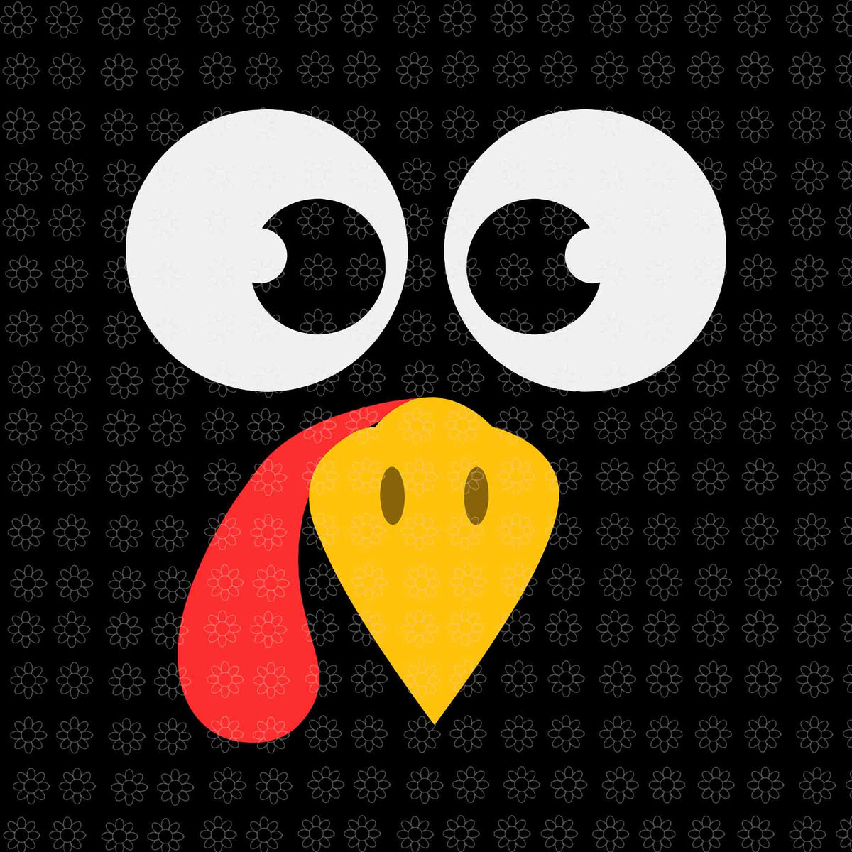 Cute Turkey Face Thanksgiving Day Svg, Turkey Face Svg, Thanksgiving D ...