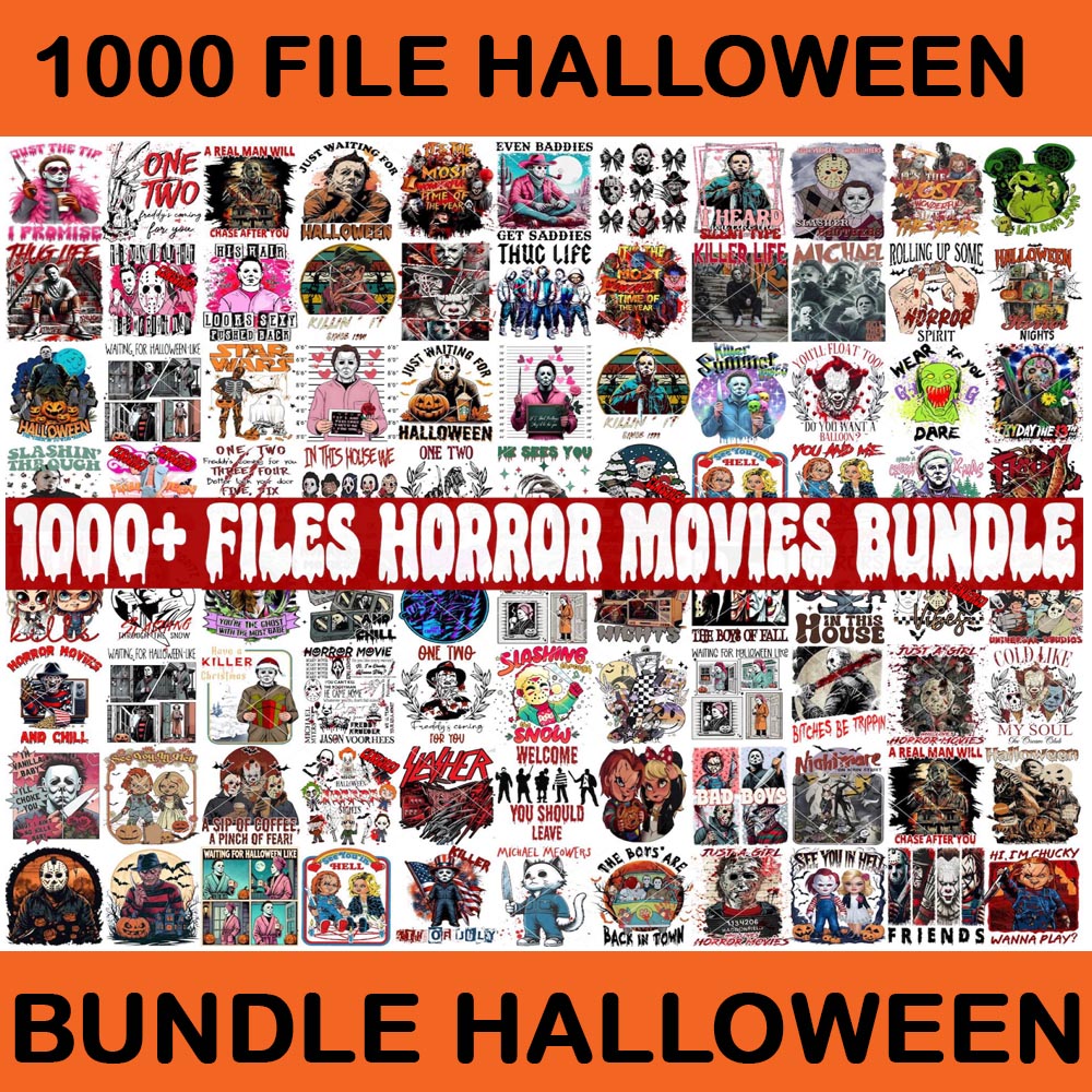 Bundle Halloween 1000+ Villains Bundle Png, Horror Movie Halloween Png ...