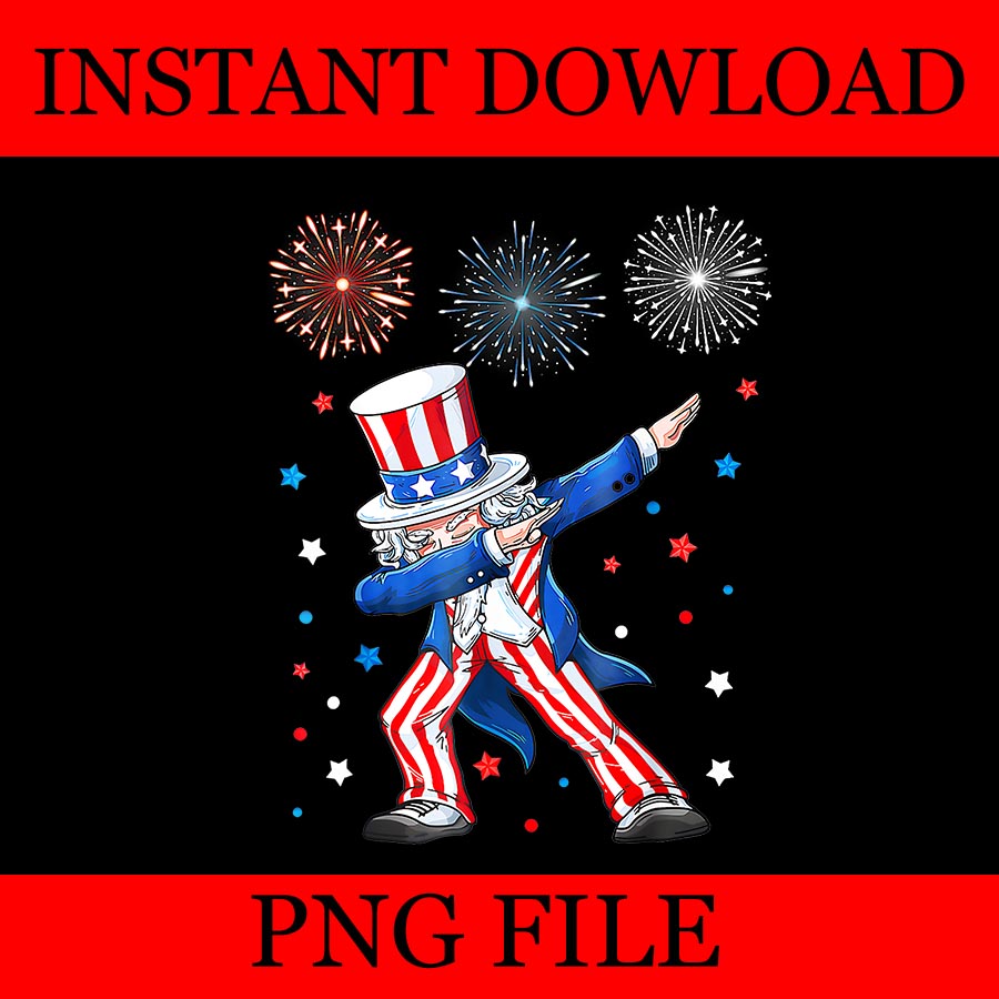 Dabbing Uncle Sam Fireworks 4th Of July PNG – buydesigntshirt