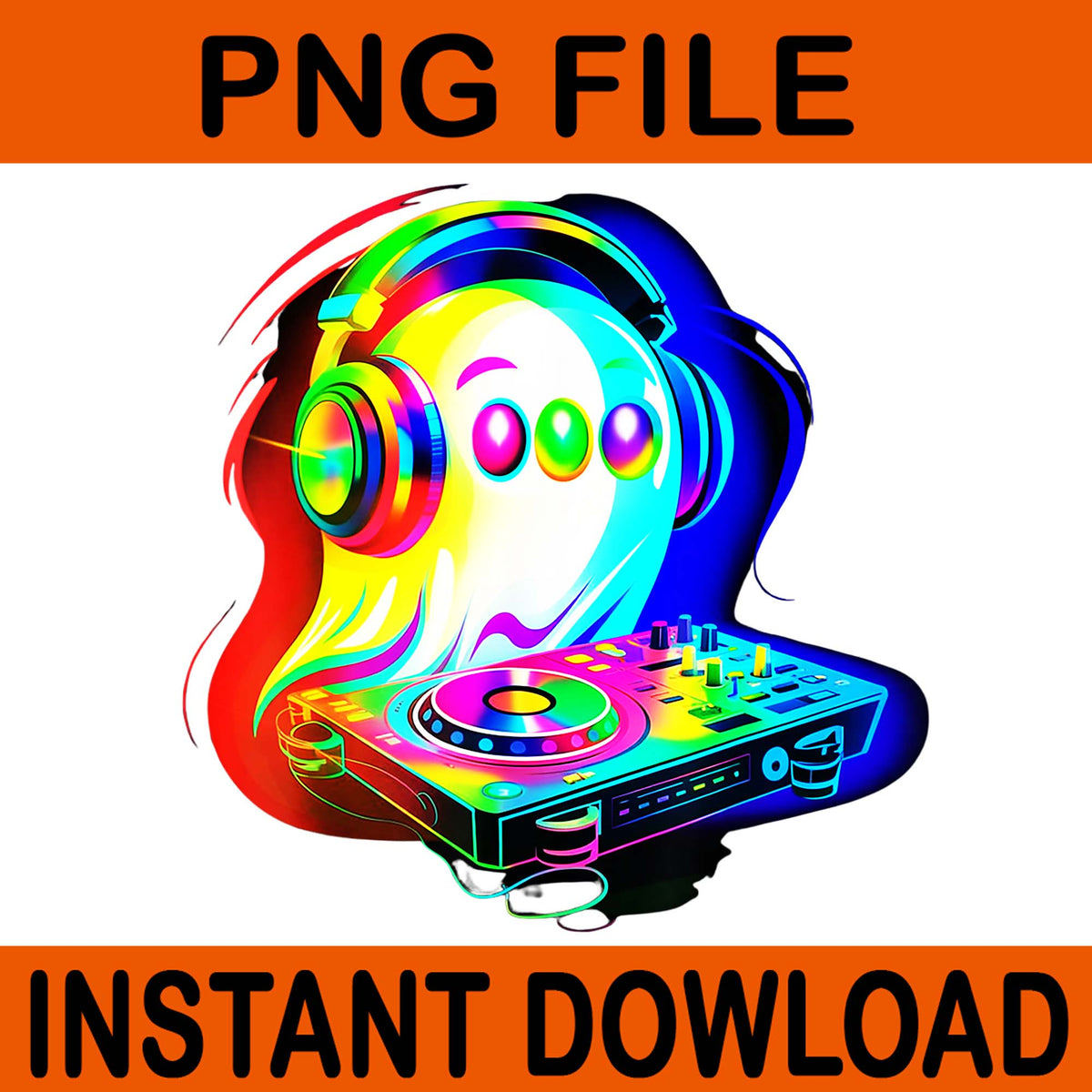 House Music ghost dj Optical Illusion EDM Halloween Rave DJ PNG ...