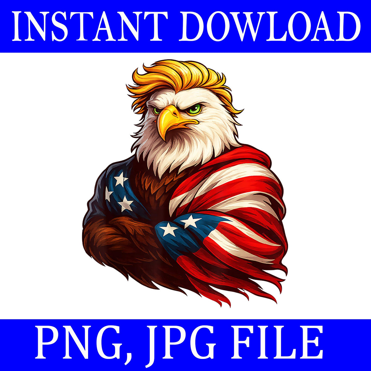 Bald Eagle 4th of July PNG, Eagle American Flag USA Patriotic PNG ...