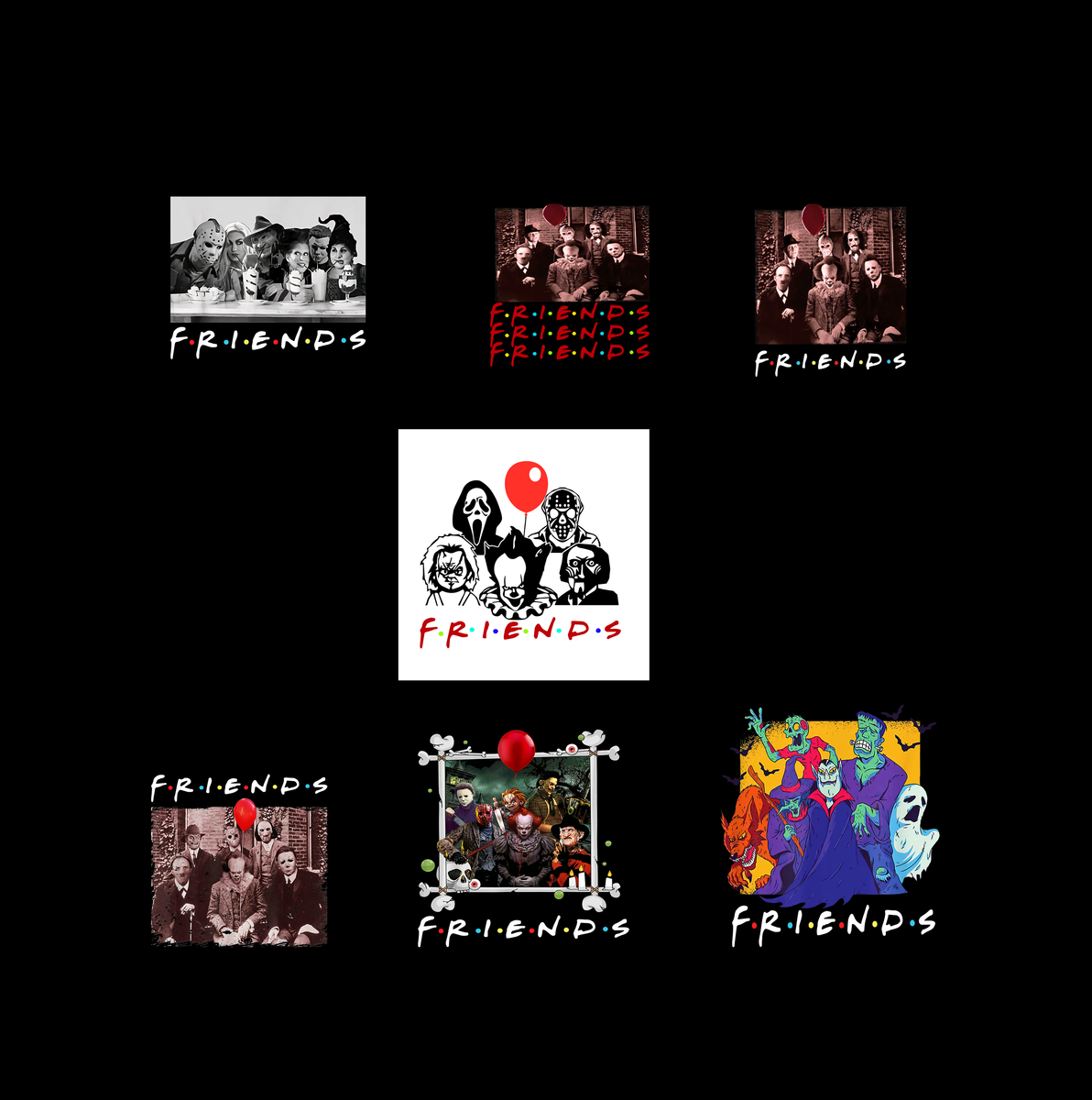 Friends Halloween Horror Team Scary Movies,Horror Movie Halloween PNG ...