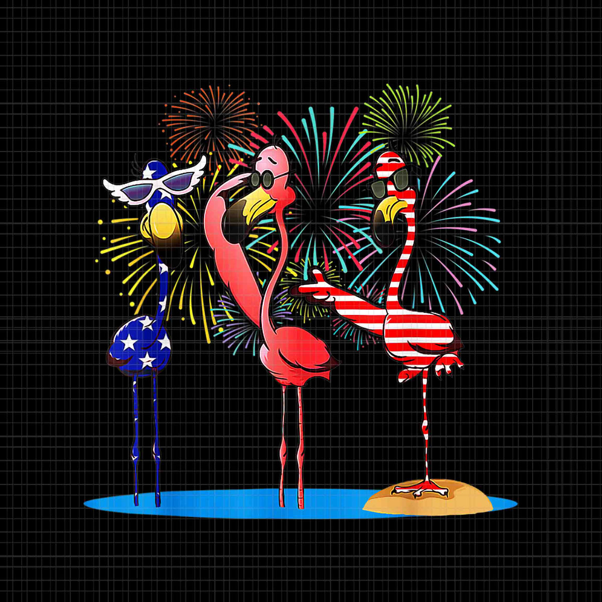 Flamingo 4th Of July American Flag Png, Flamingo Independence Png, Fla ...