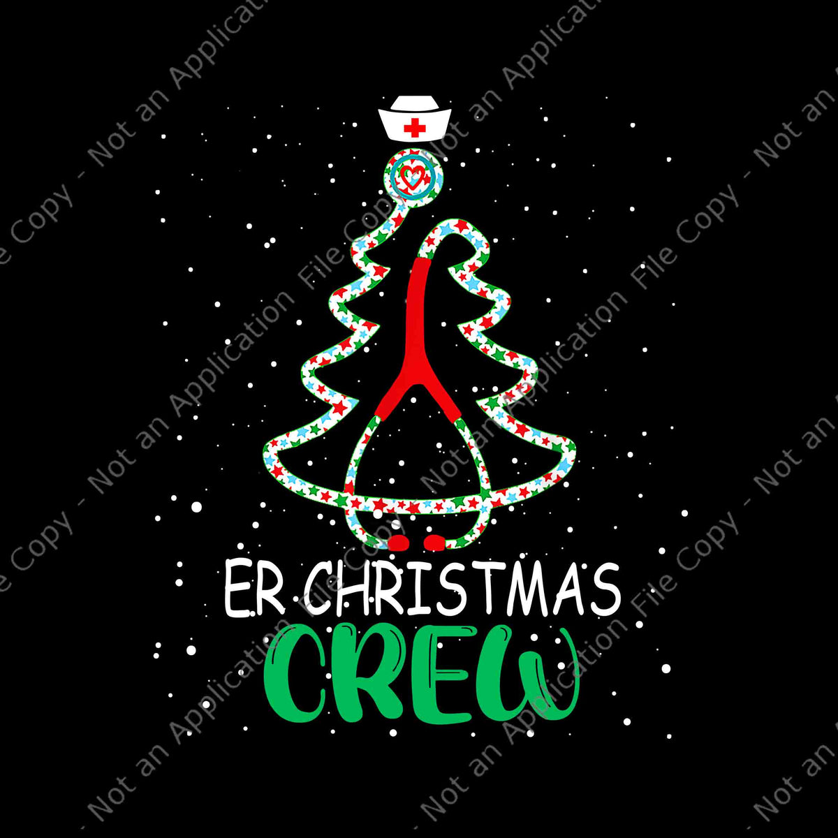 ER Christmas Crew Tree Emergency Room Png, Funny Xmas Nurse ER Png, ER ...