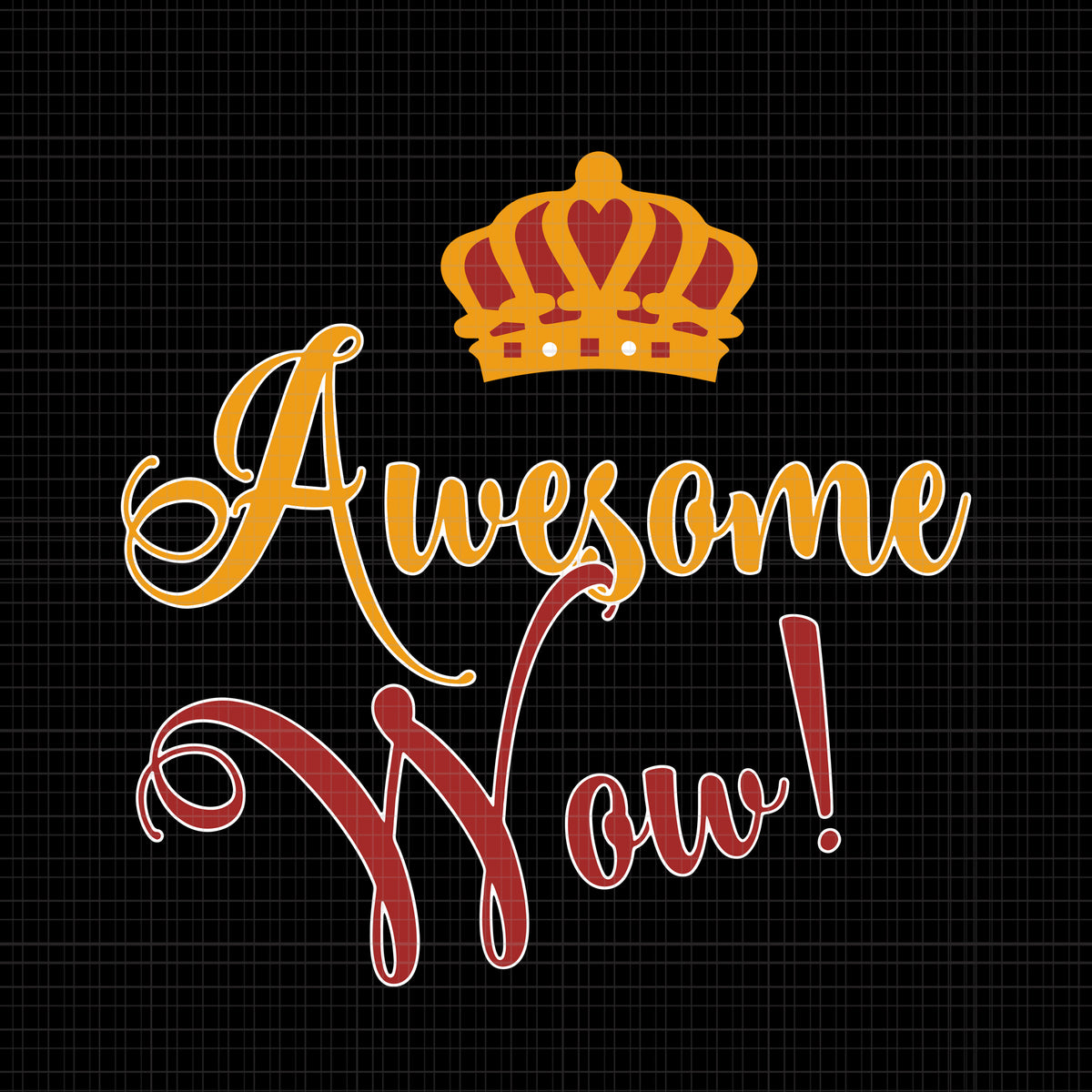 Awesome Wow Red Crown svg, Awesome Wow Red Crown vector, Awesome Wow R ...