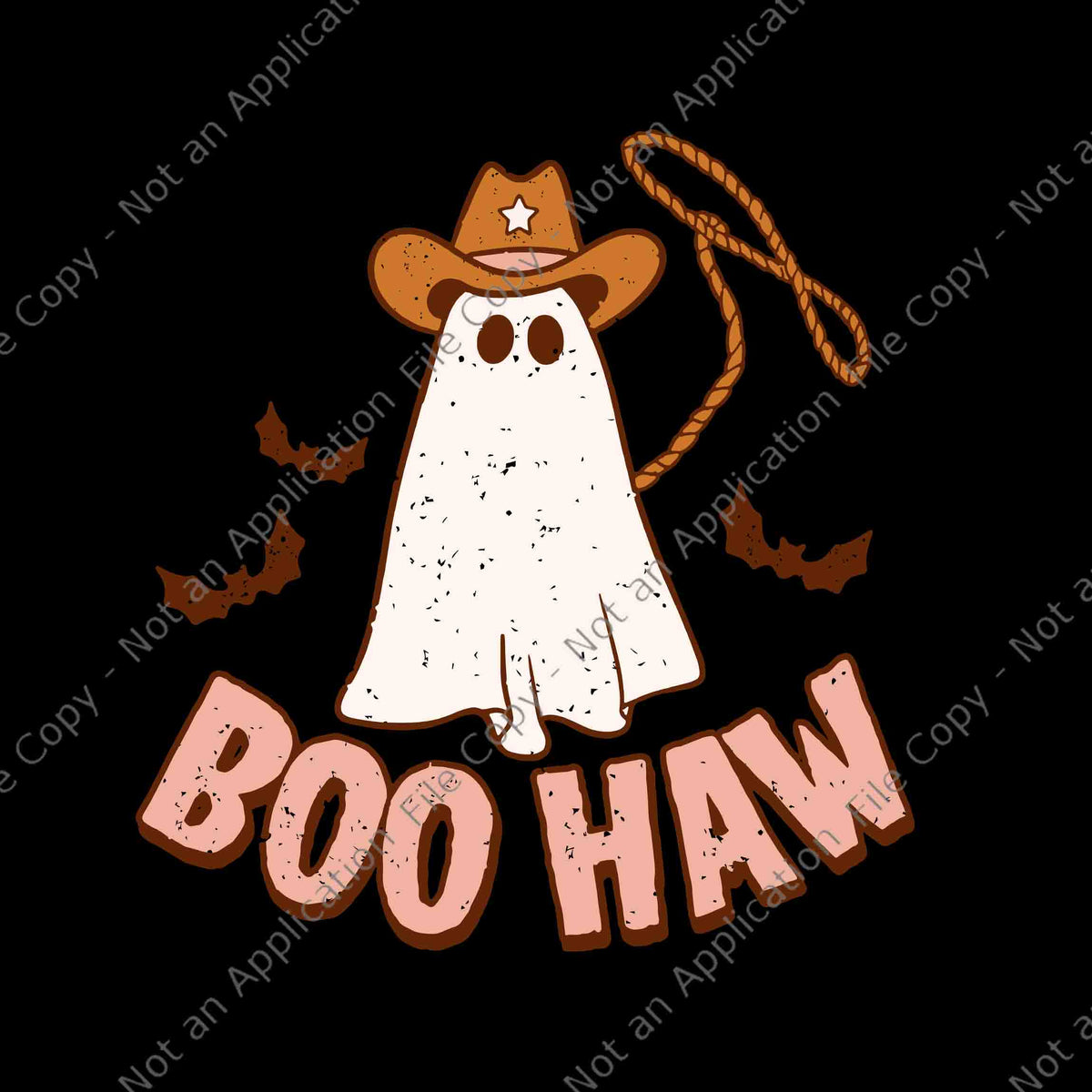 Boo Haw Retro Western Ghost Halloween Party Svg, Boo Haw Svg, Boo Hall ...